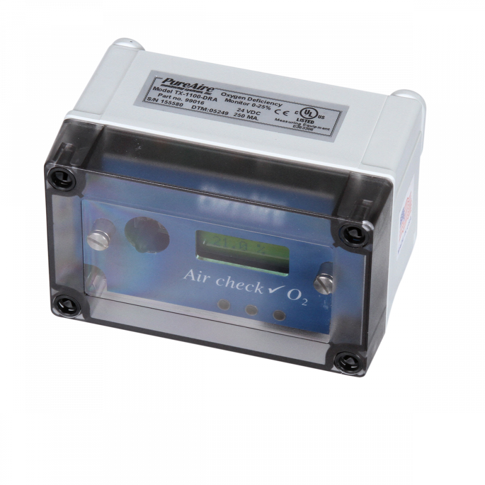 PureAire Oxygen Deficiency Monitor with Sensor Air Met Scientific